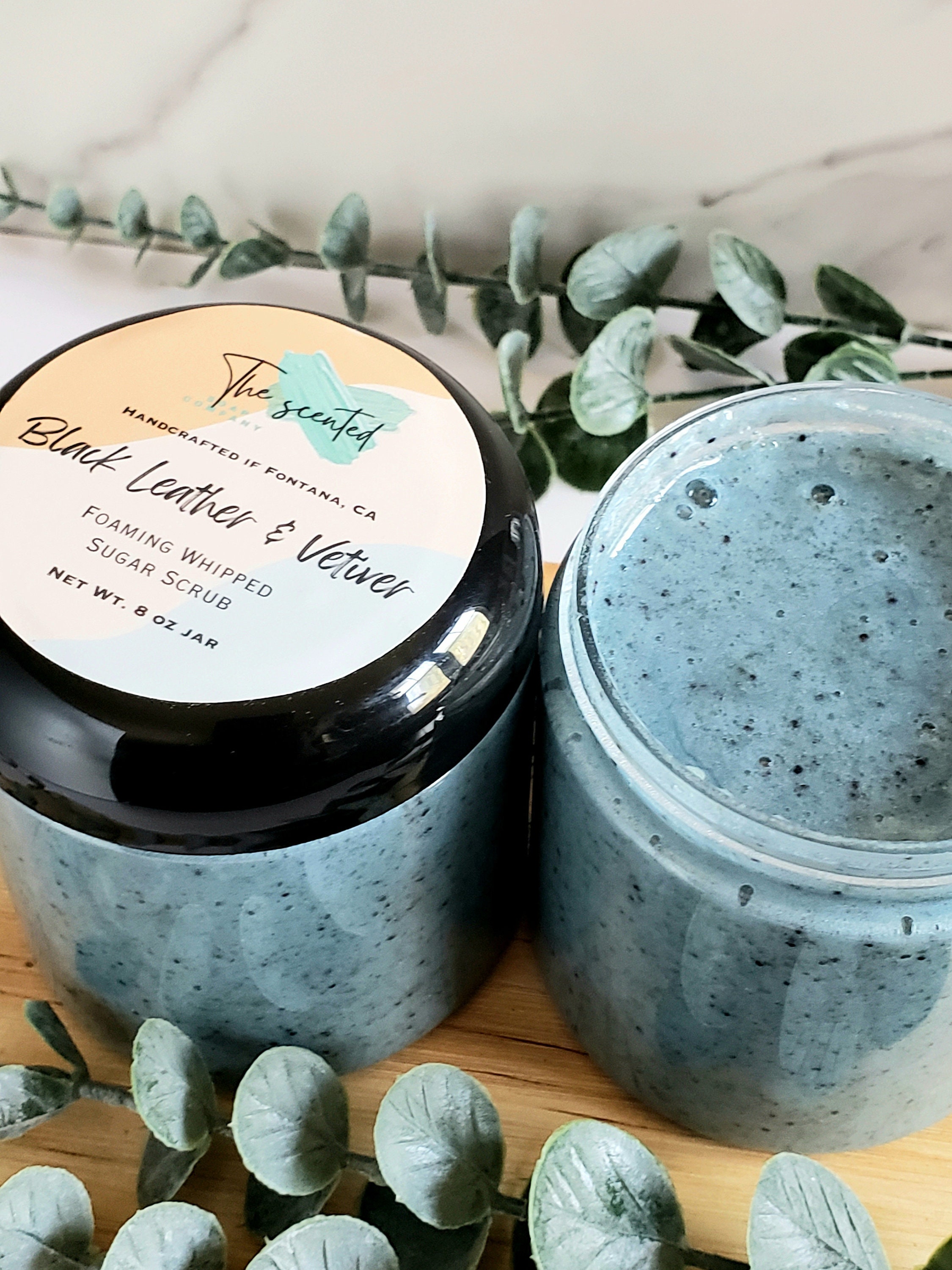 Body Scrubs BLACK LEATHER VETIVER Men's Foaming Sugar Body Scrub 8 Oz ...