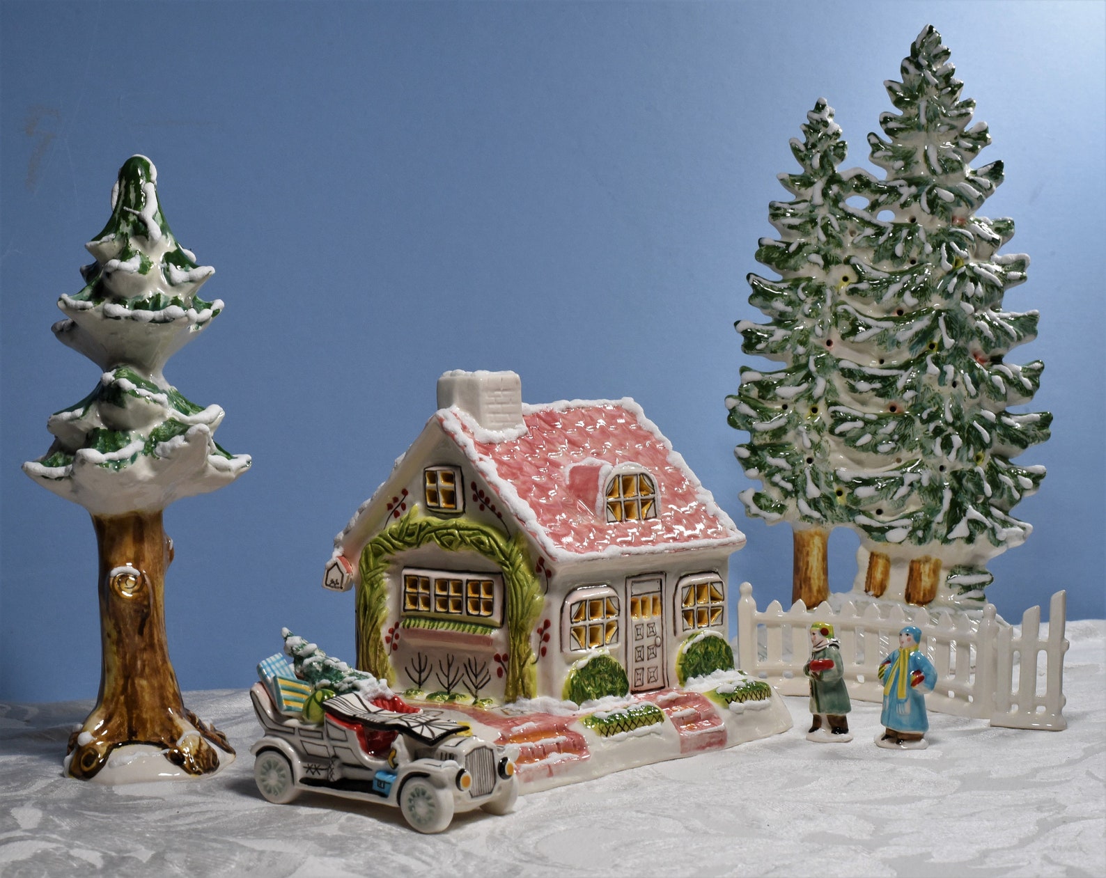 The Scented Garden Lighted Ceramic House - Etsy