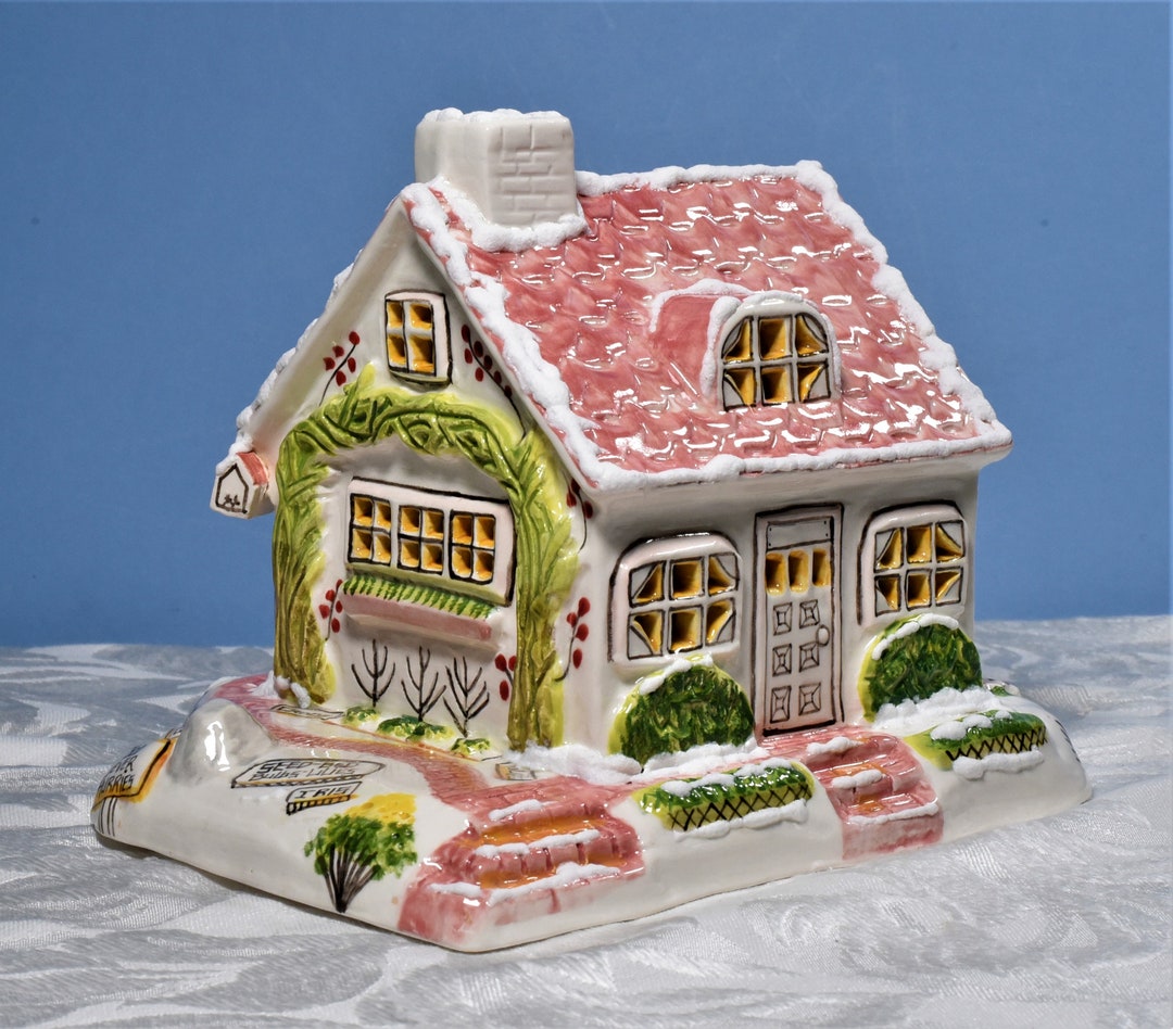 The Scented Garden Lighted Ceramic House - Etsy