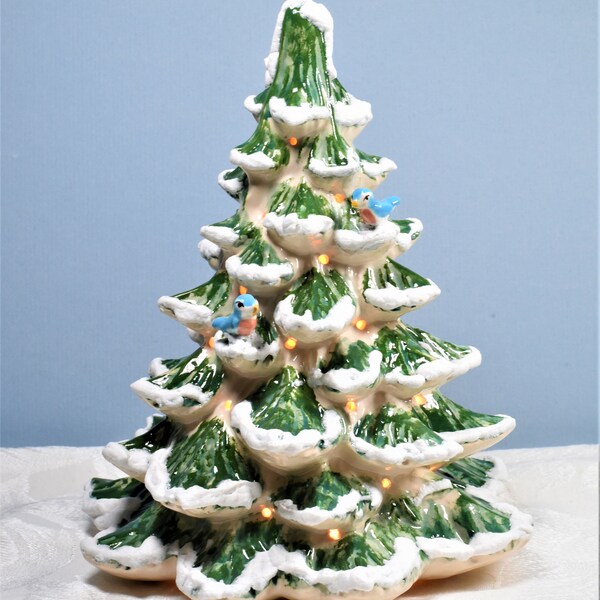 Ceramic Tree With Bluebirds - Etsy