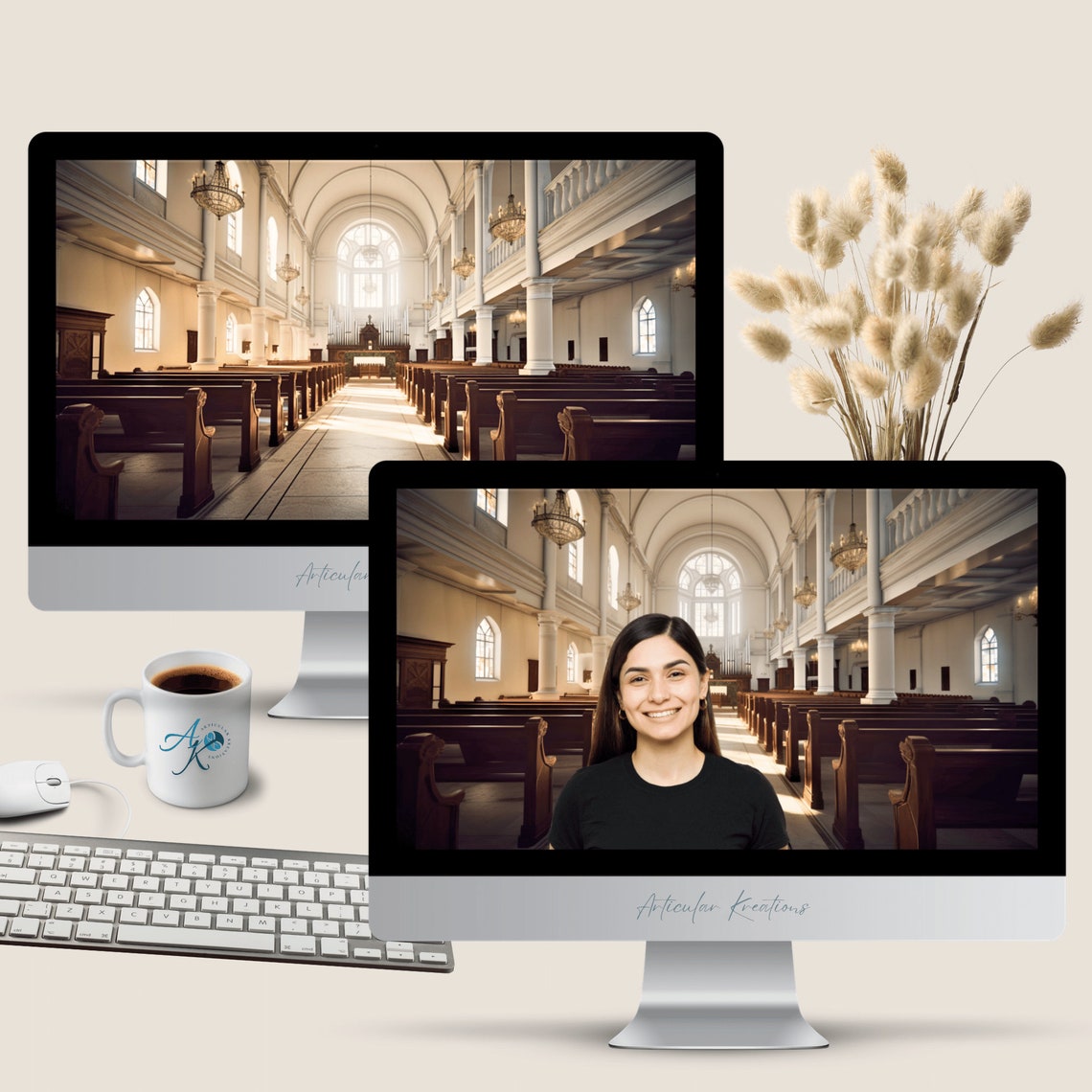 Church Backdrop | Zoom Background | Microsoft Team Background | Virtual ...