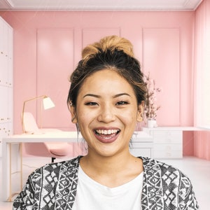 Pink Home Office Background Zoom Background Microsoft Teams Background ...