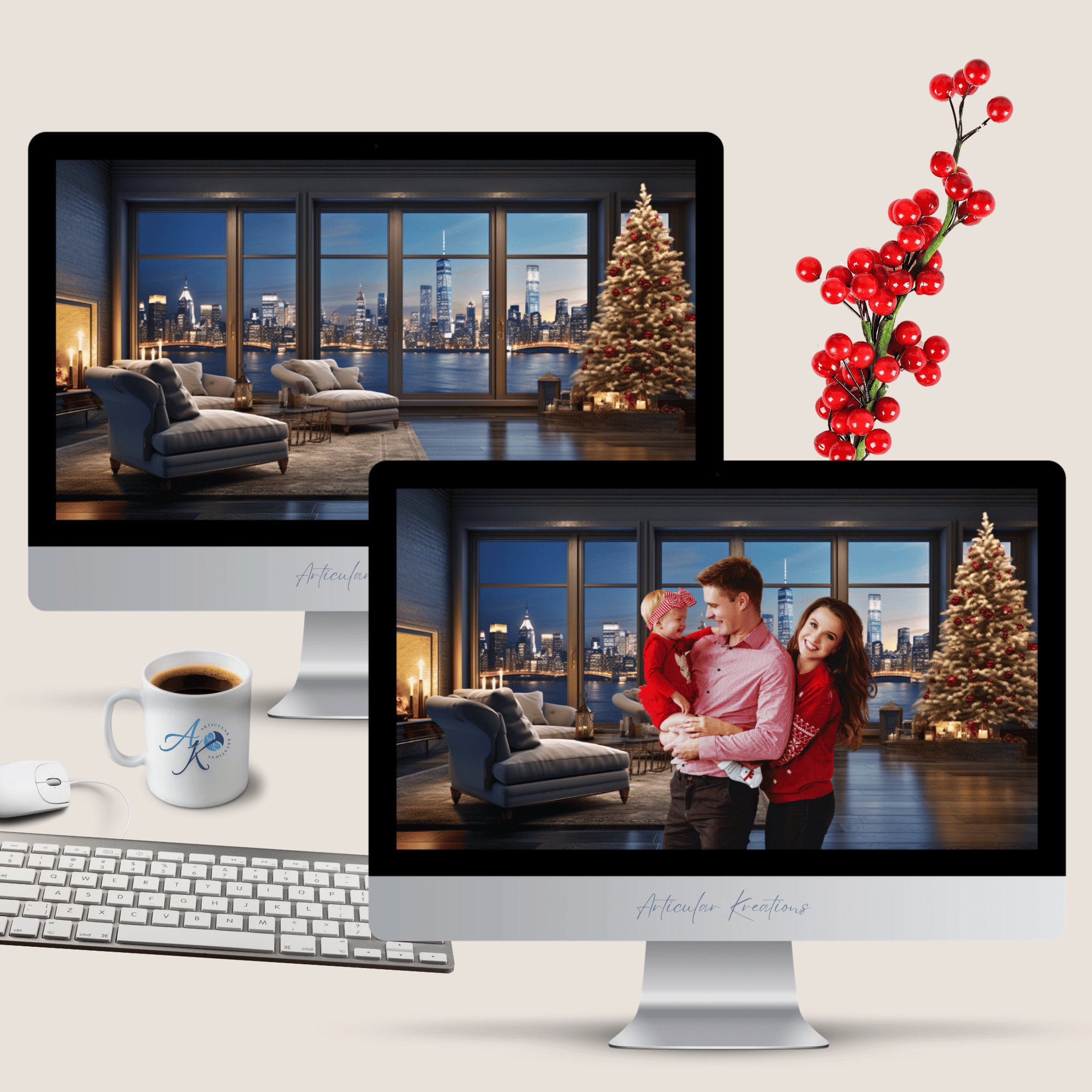 Christmas Background Zoom Background Christmas Virtual Background ...