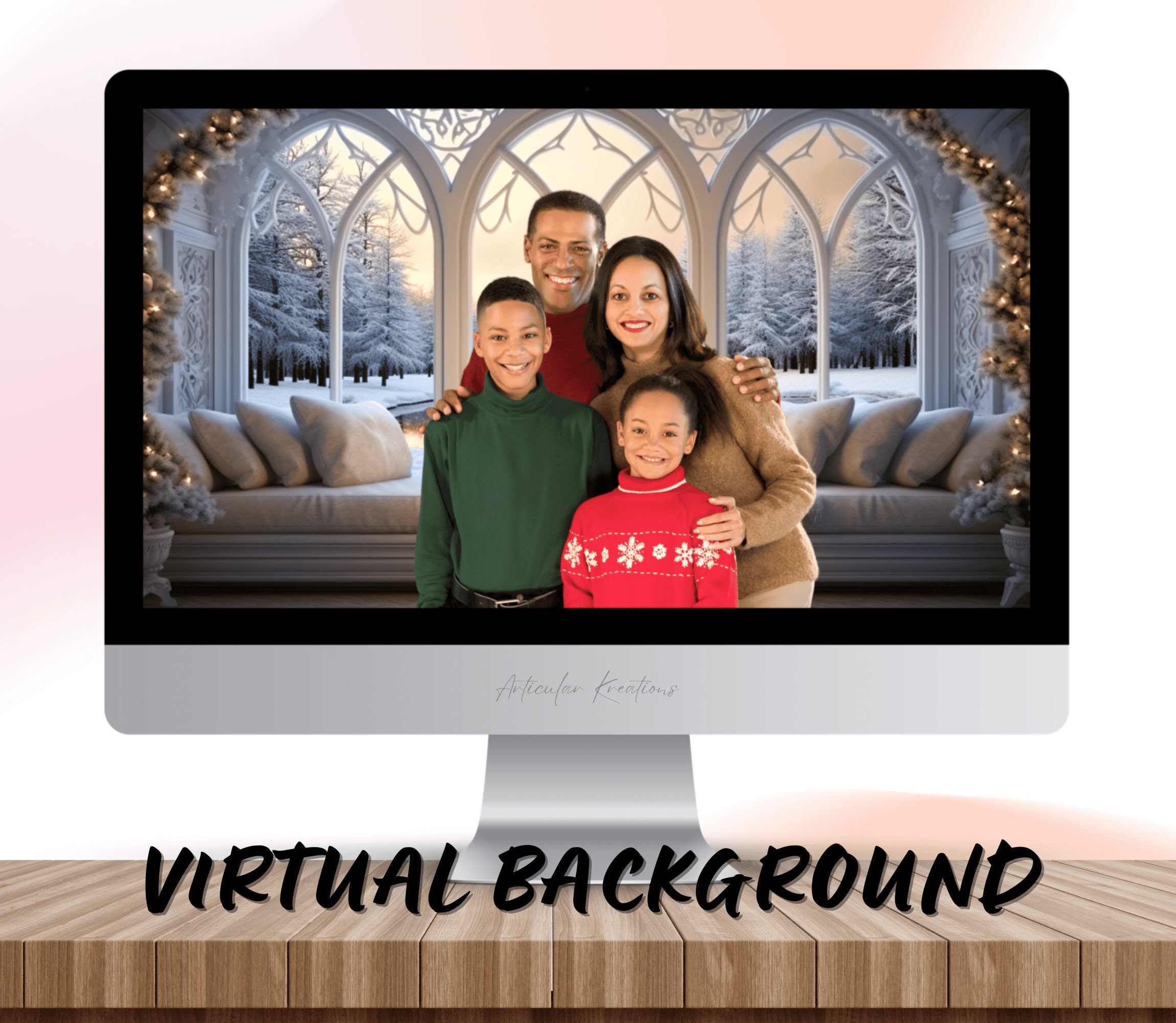 Christmas Background Zoom Background Christmas Virtual - Etsy