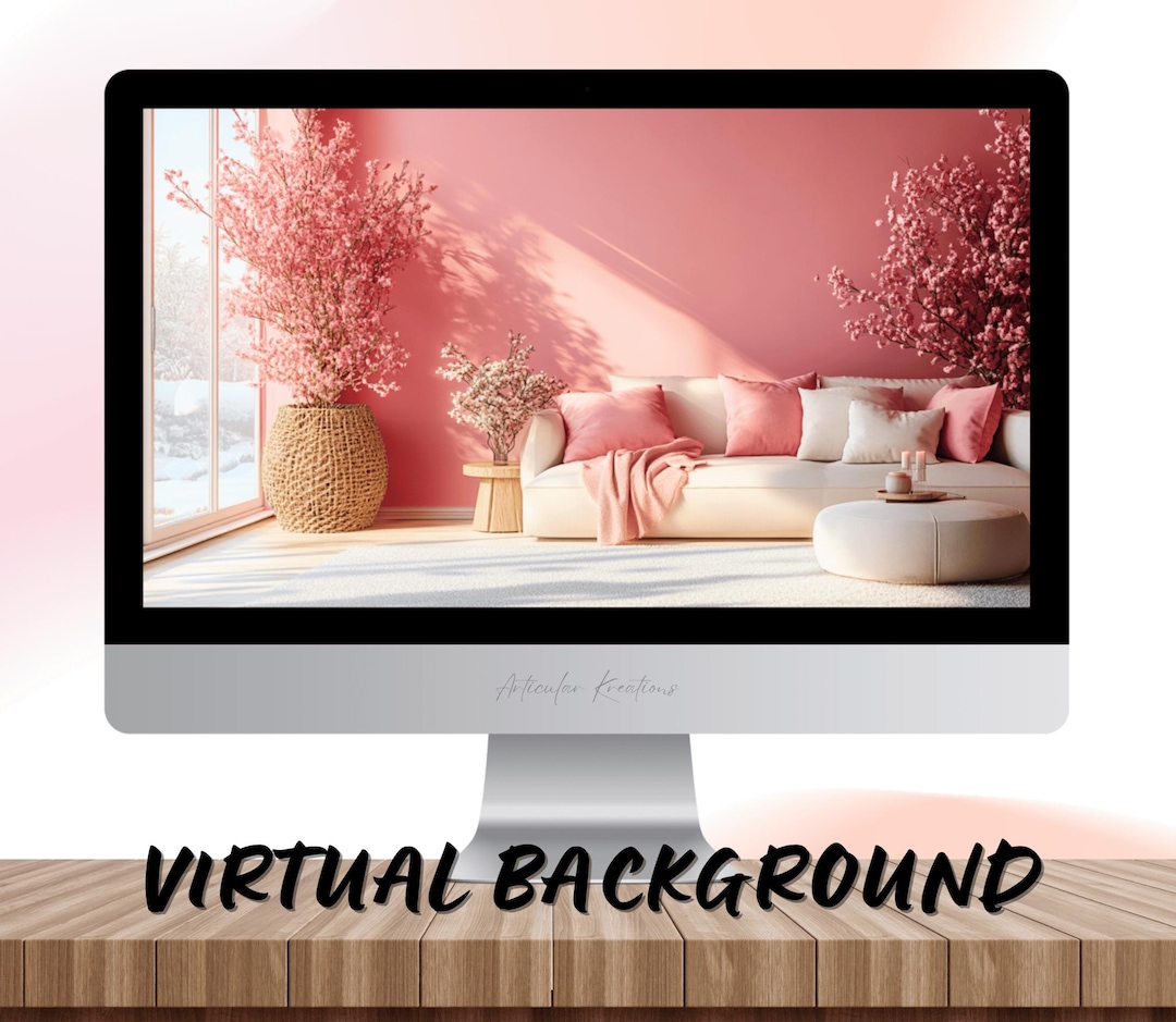 Pink Living Room Background Zoom Background Microsoft Team Background ...