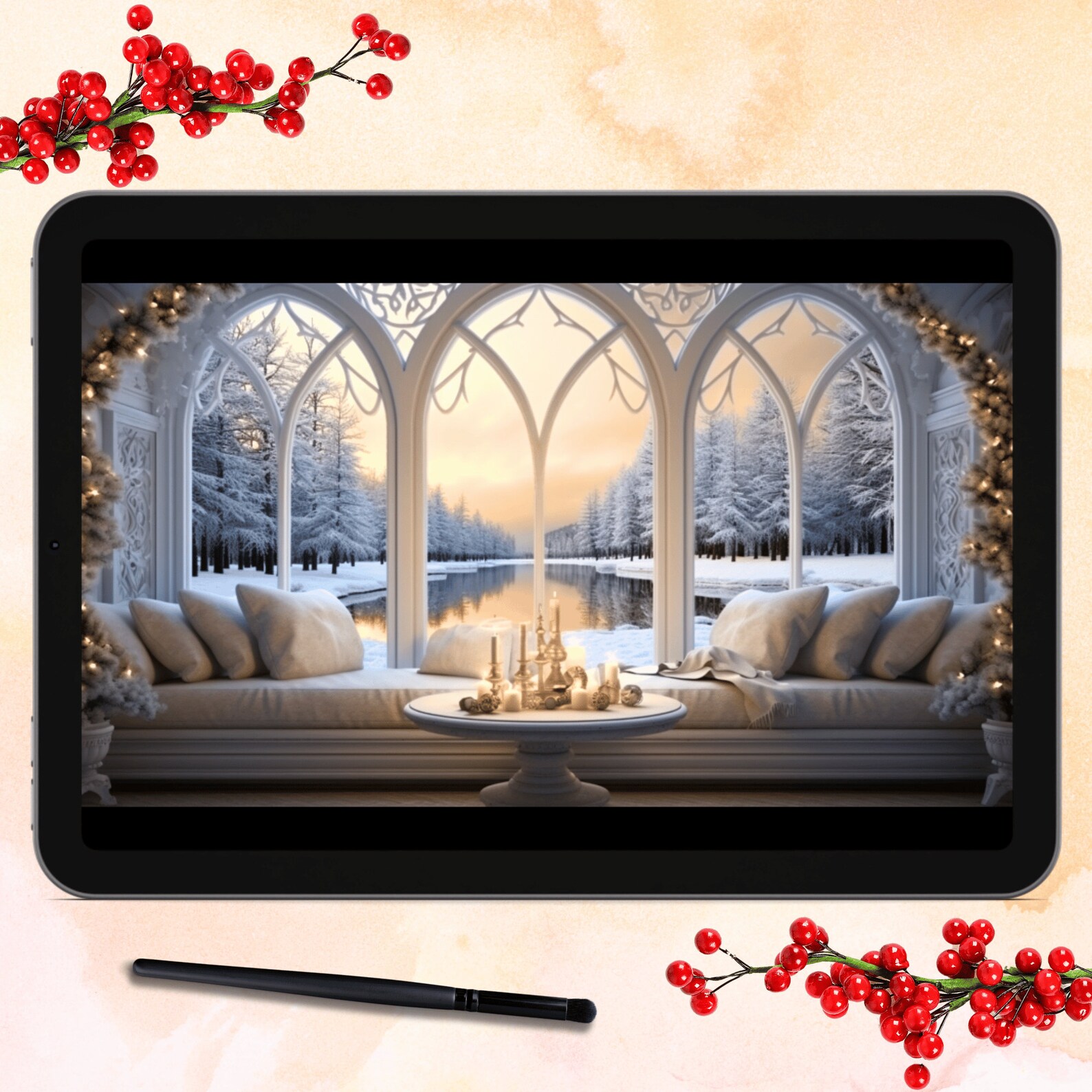 Christmas Background Zoom Background Christmas Virtual - Etsy