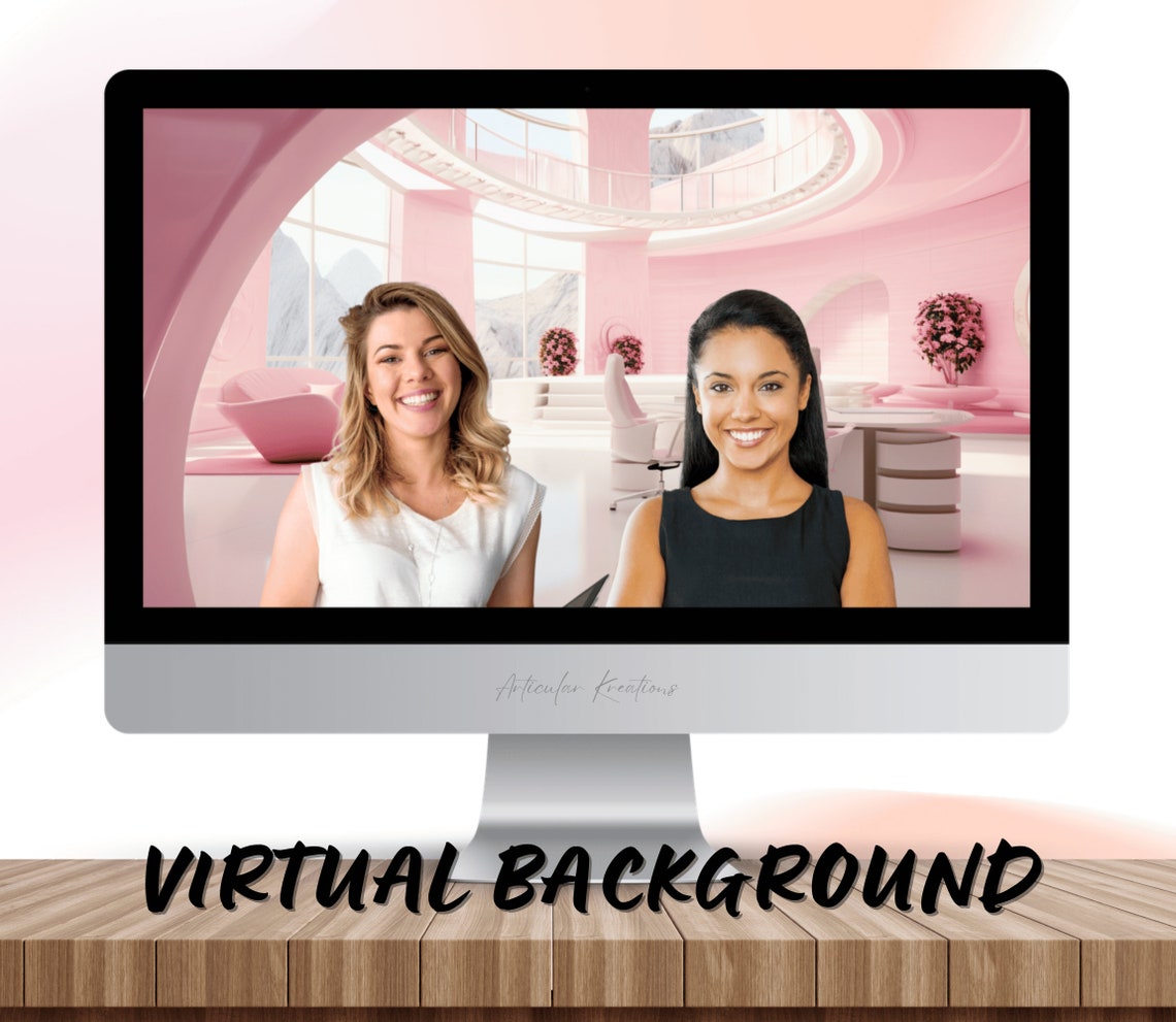 Pink Office Background | Zoom Background | Microsoft Teams Background ...
