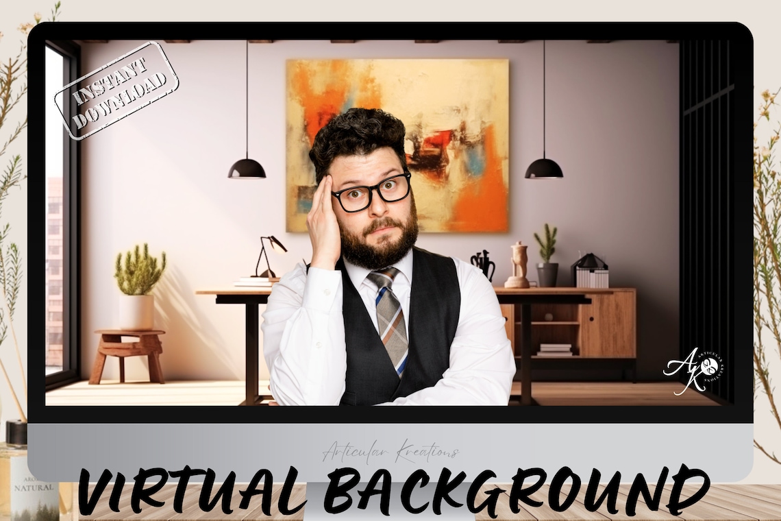 Home Office Background Zoom Background Microsoft Teams - Etsy