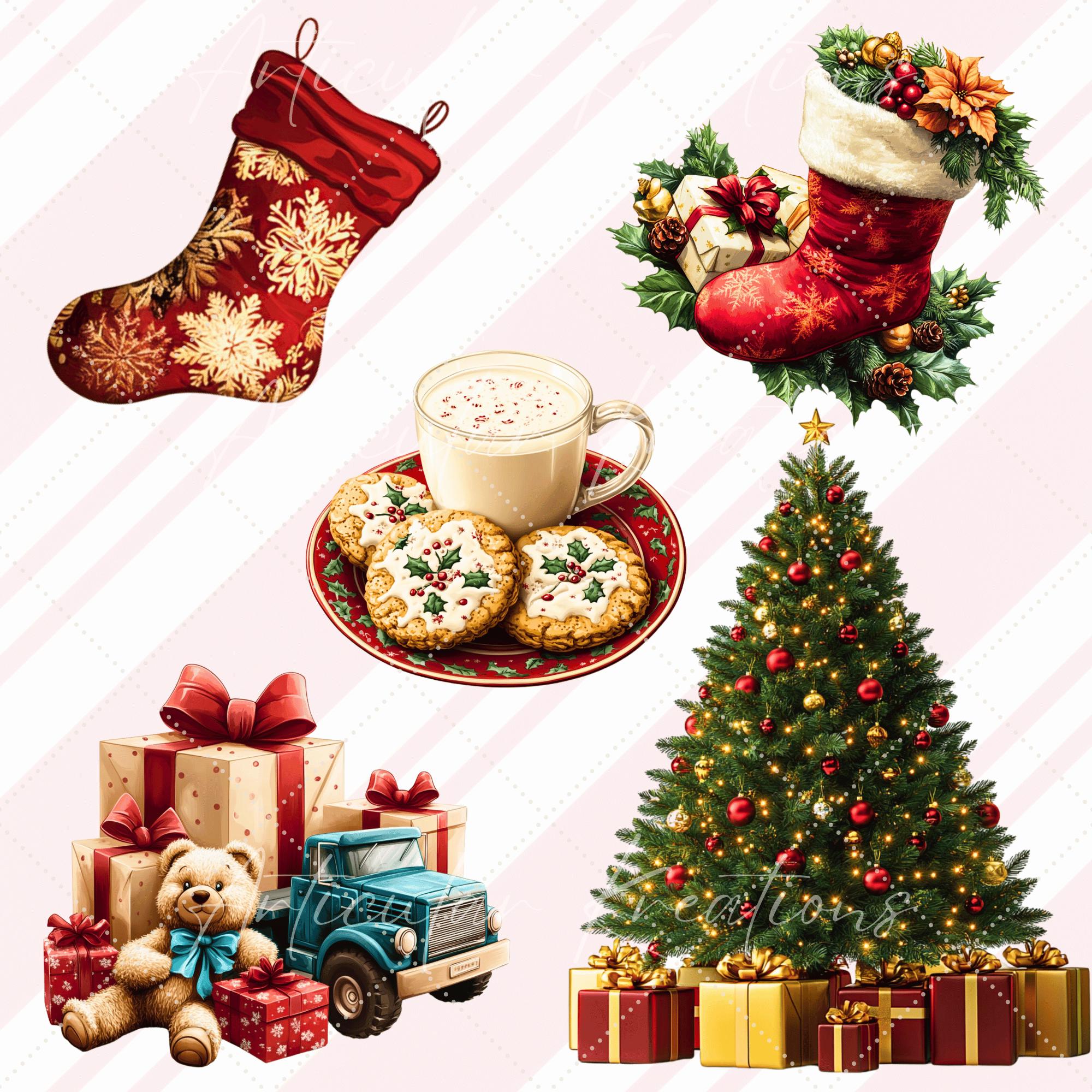 32 PNG / SVG Downloadable Clipart Set | Merry Christmas PNG ...