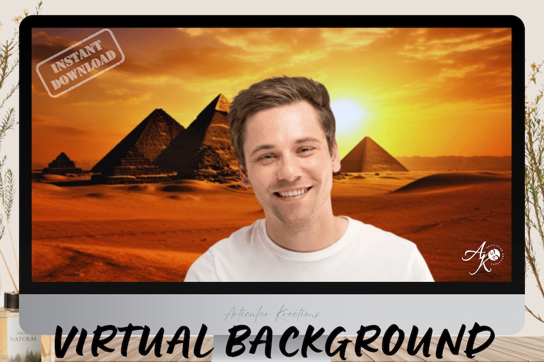 Pyramid Background Zoom Background Virtual Background - Etsy