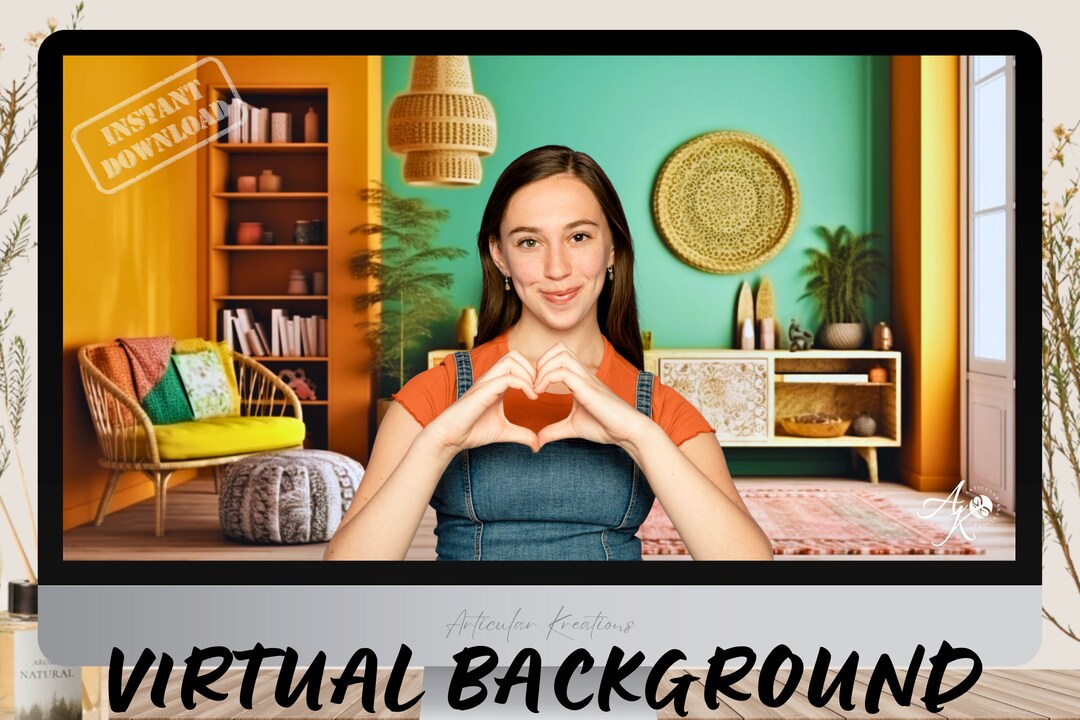 Boho Background Zoom Background Microsoft Teams Background - Etsy