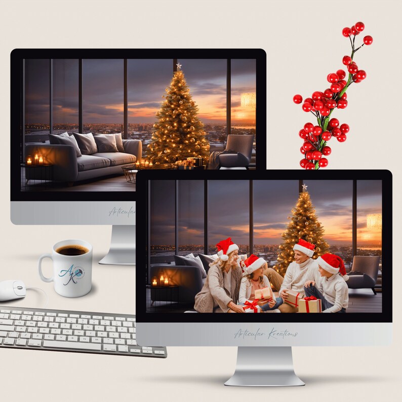 Christmas Background Zoom Background Christmas Virtual Background ...