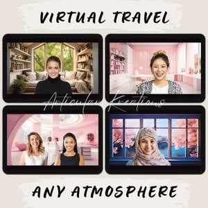 Pink Office Background | Zoom Background | Microsoft Teams Background ...