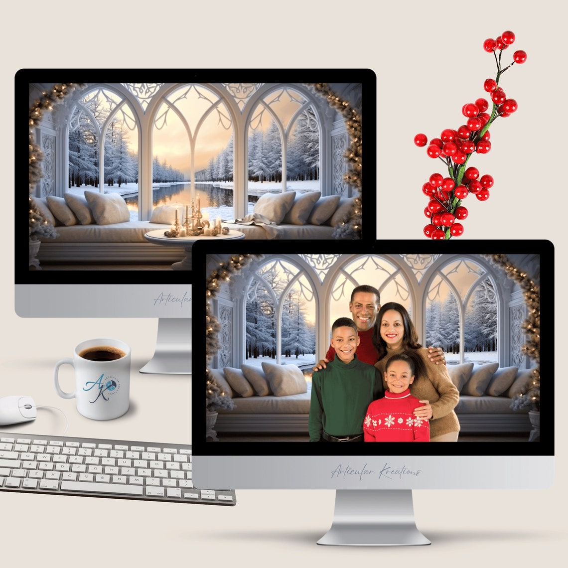 Christmas Background Zoom Background Christmas Virtual - Etsy