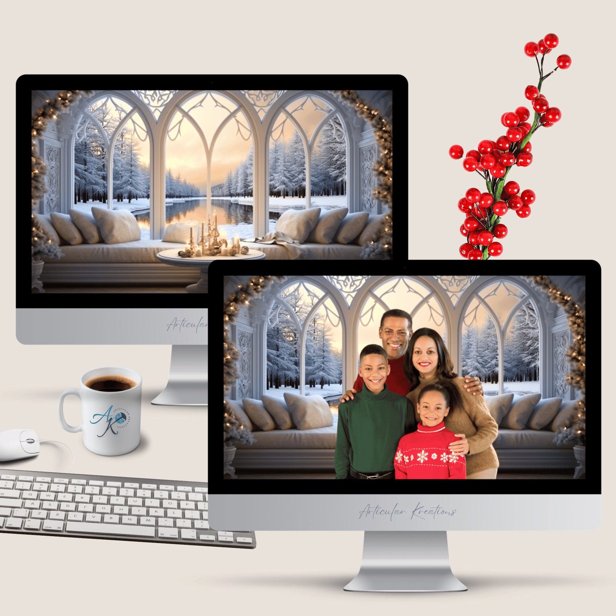 Christmas Background Zoom Background Christmas Virtual - Etsy