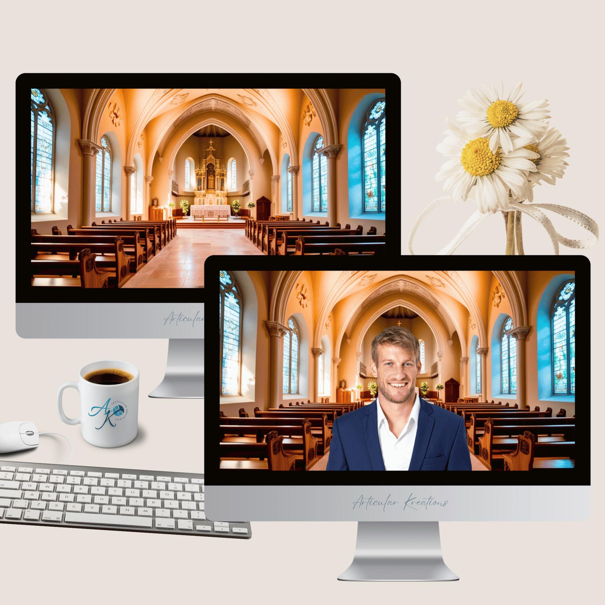 Church Backdrop | Zoom Background | Microsoft Team Background | Virtual ...