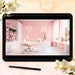 Pink Home Office Background Zoom Background Microsoft Teams Background ...