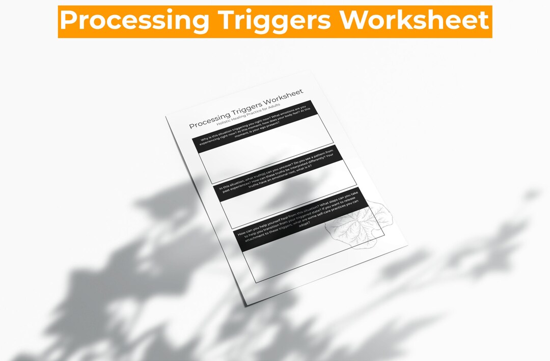 Processing Triggers Worksheet – Digital Printable for Adults & Teens ...