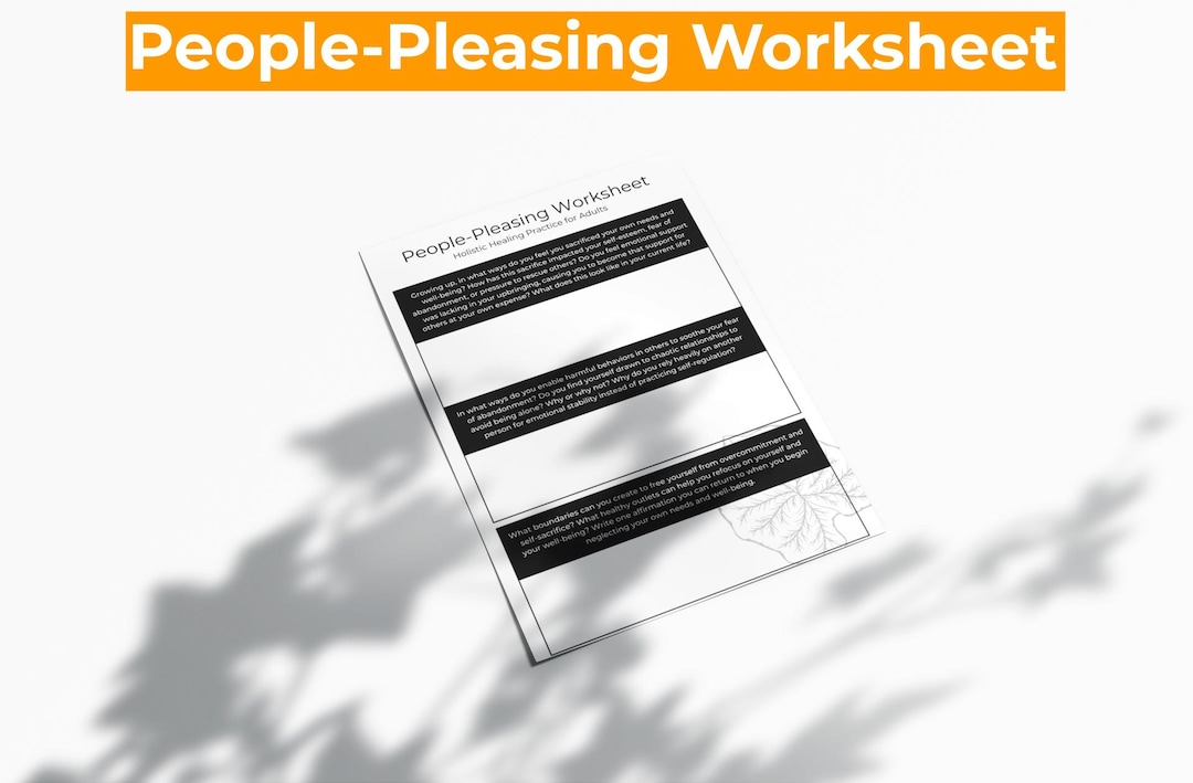 People-pleasing Worksheet – Printable Boundary Awareness & Self ...