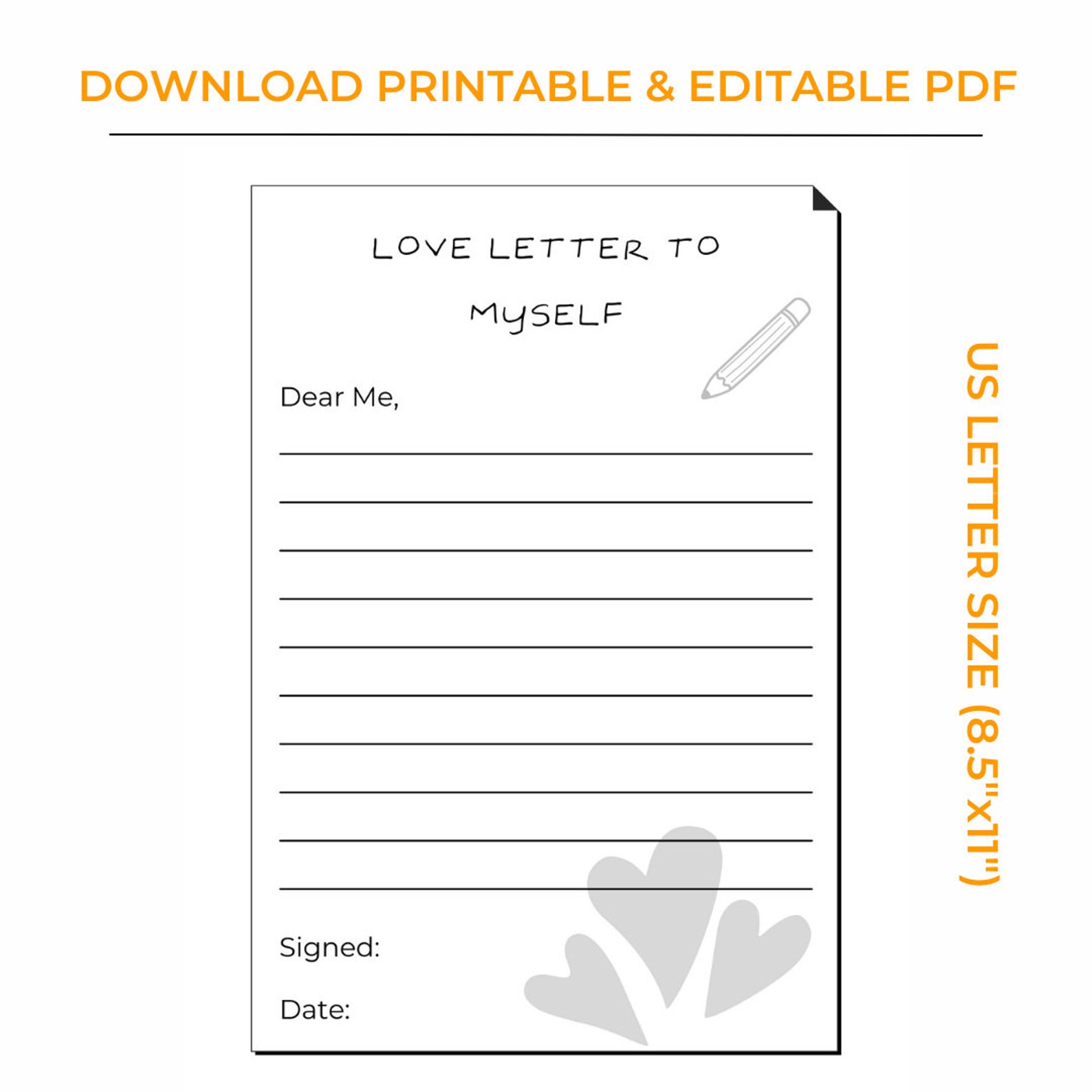 Children Love Letter to Self - Kids Template, Self Care, Self Love ...
