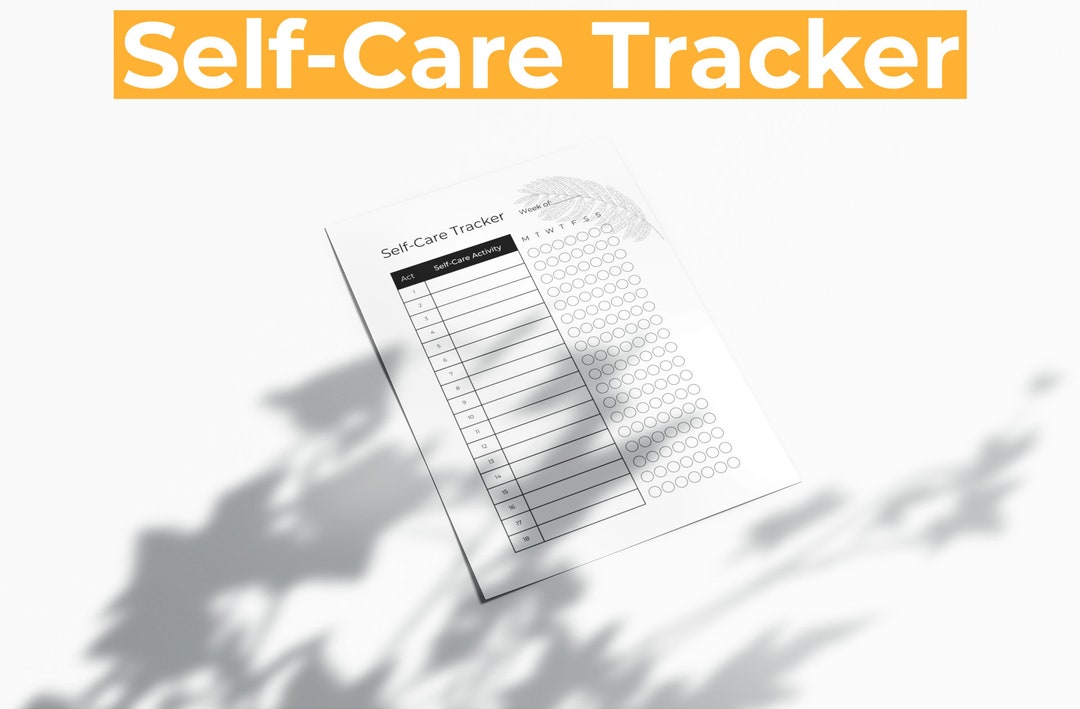 Self-care Tracker - Planner, Template, Daily, Self Care, Self Love ...