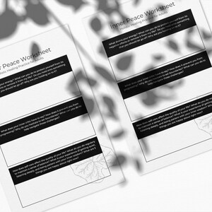 Inner Peace Worksheet Holistic Healing Practice for Adults - Feeling ...