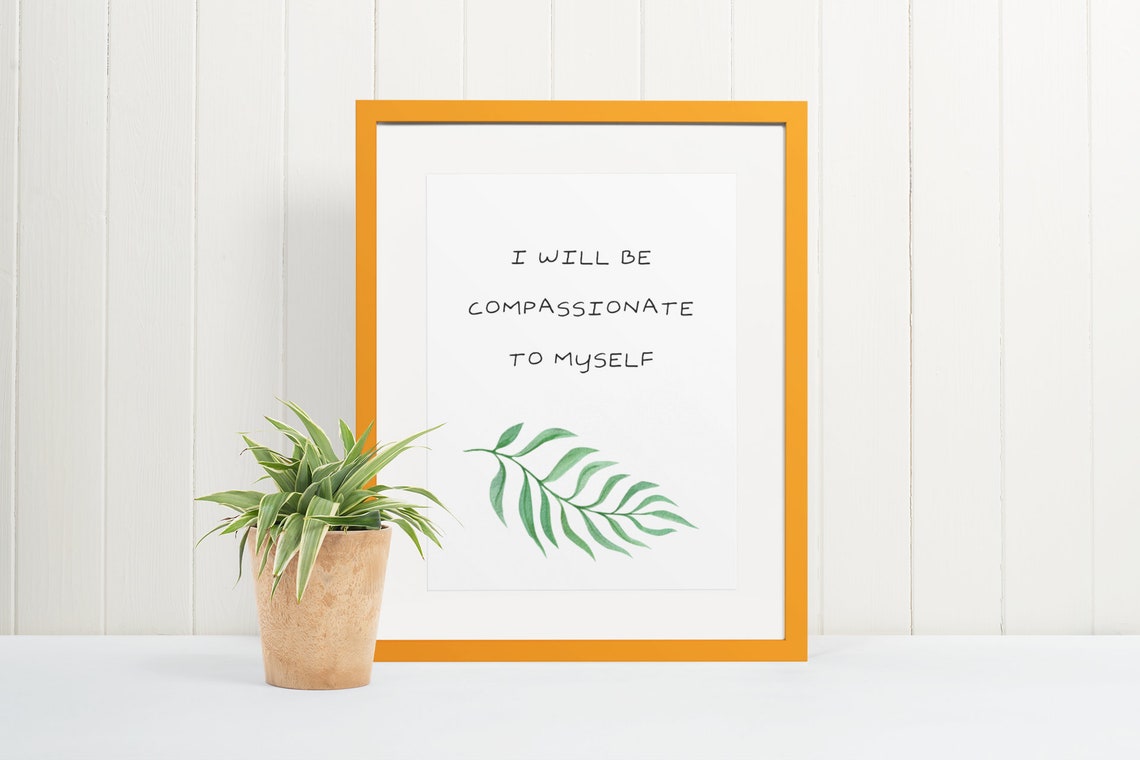Children Affirmations Plant, Leaf, Inspirational Wall Art, Kids Wall ...
