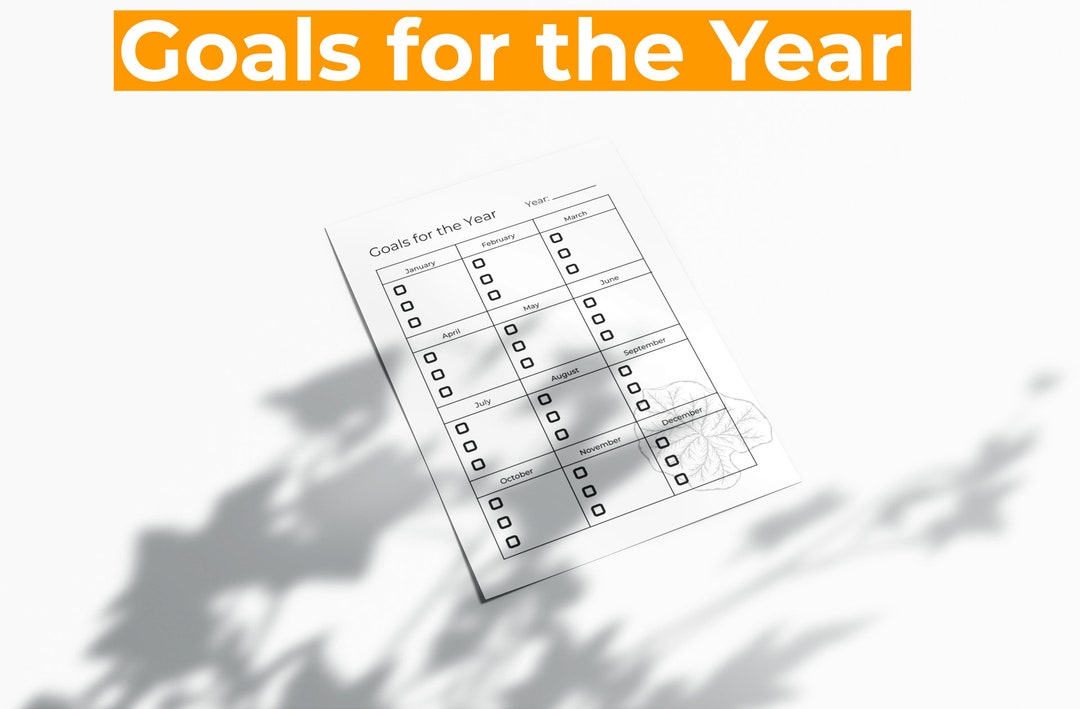 Goals for the Year - Goal Setting, Intentions, Progress, Planner ...