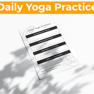 Daily Yoga Practice Worksheet, Planner, Journal, Wellness, Class ...