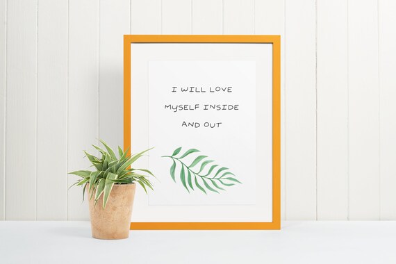 Children Affirmations Plant Leaf Inspirational Wall Art | Etsy