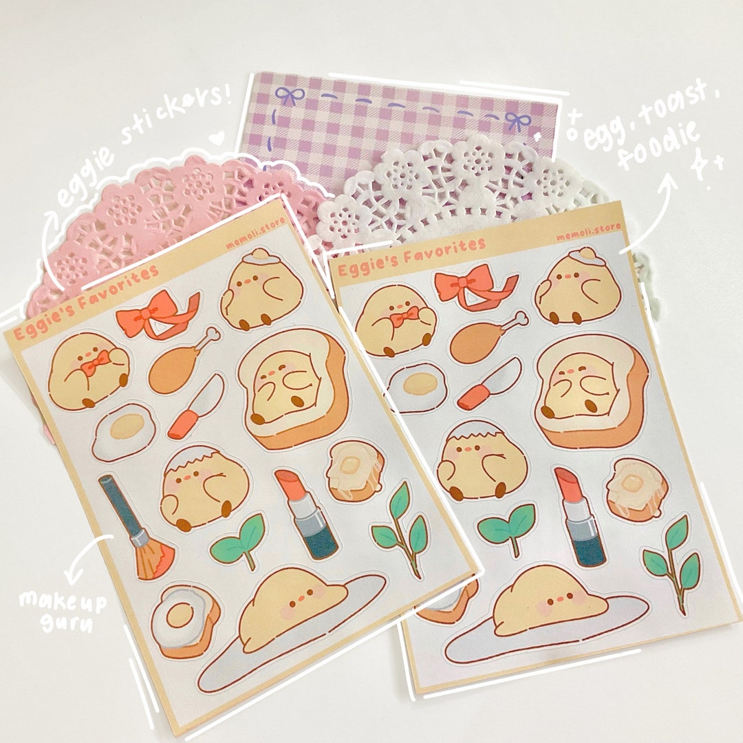 Eggies Favorites Sticker Sheet Cute Chick Stickers Planner Sticker ...