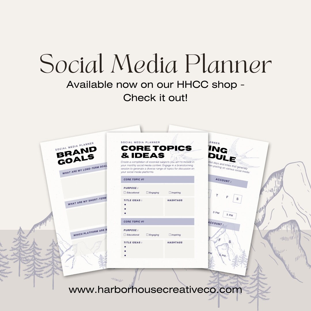 Social Media Planner Printable, Content Planner for Instagram, Youtube ...