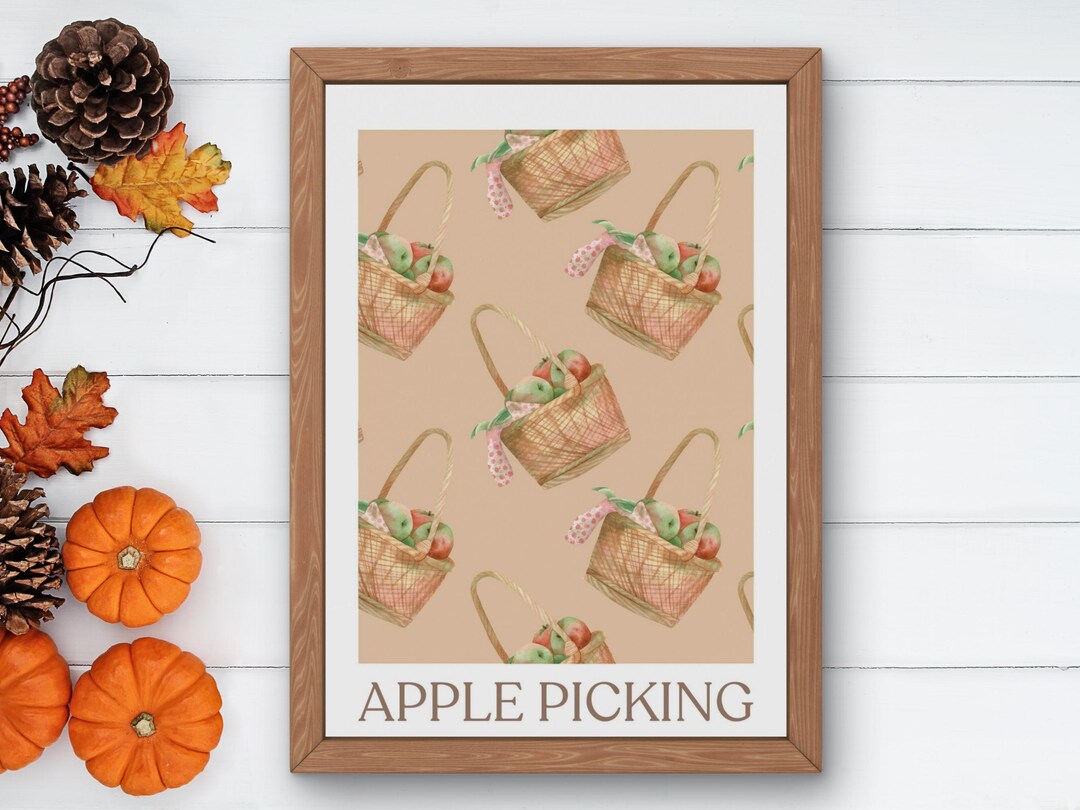Autumn Vibes: Vintage Apple Prints & 70s Colors - Modern Large Fall ...