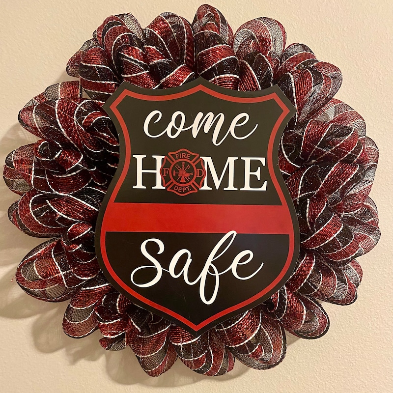 Firefighter Wreath - Etsy