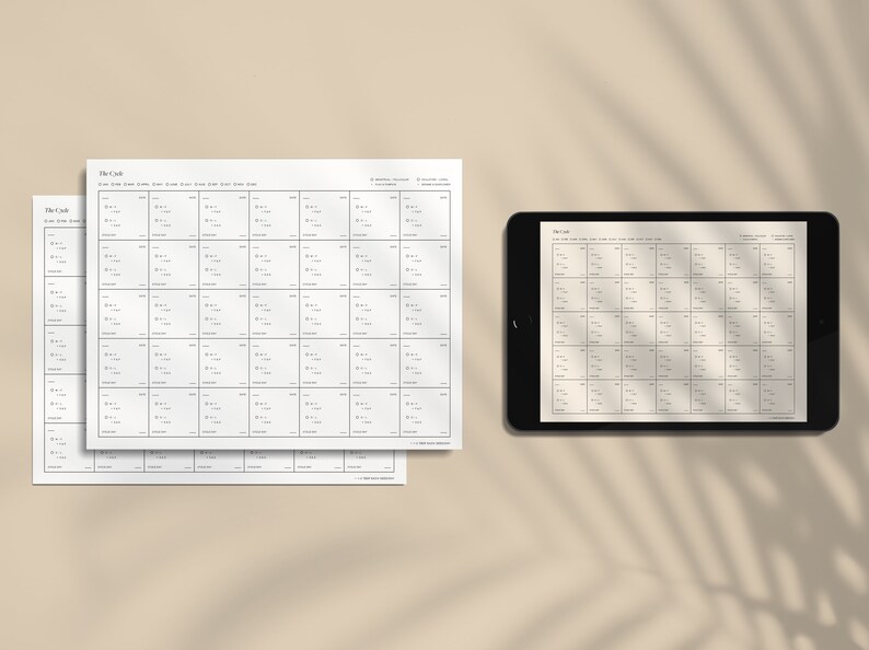Printable Seed Cycling Calendar Menstrual Cycle Tracking Dateless Clean ...