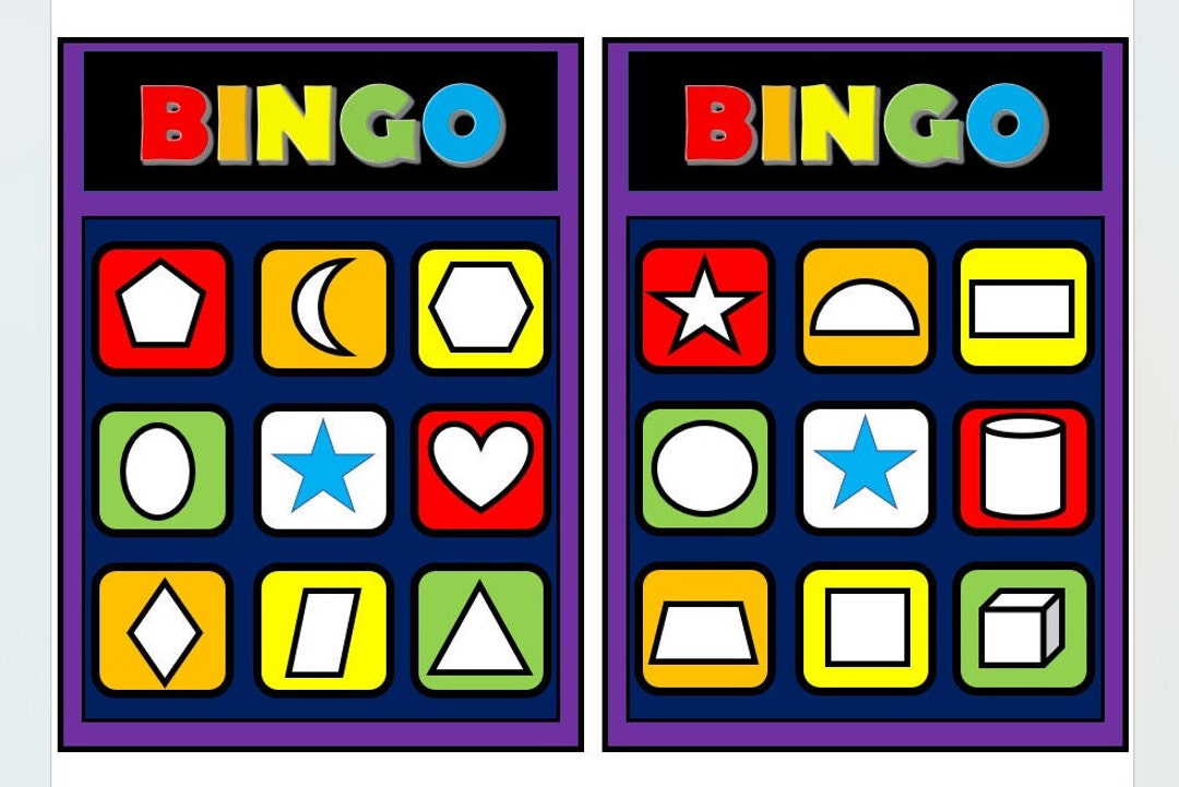 Printable Shapes Bingo Play Learning for the Classroom, Homeschooler's ...