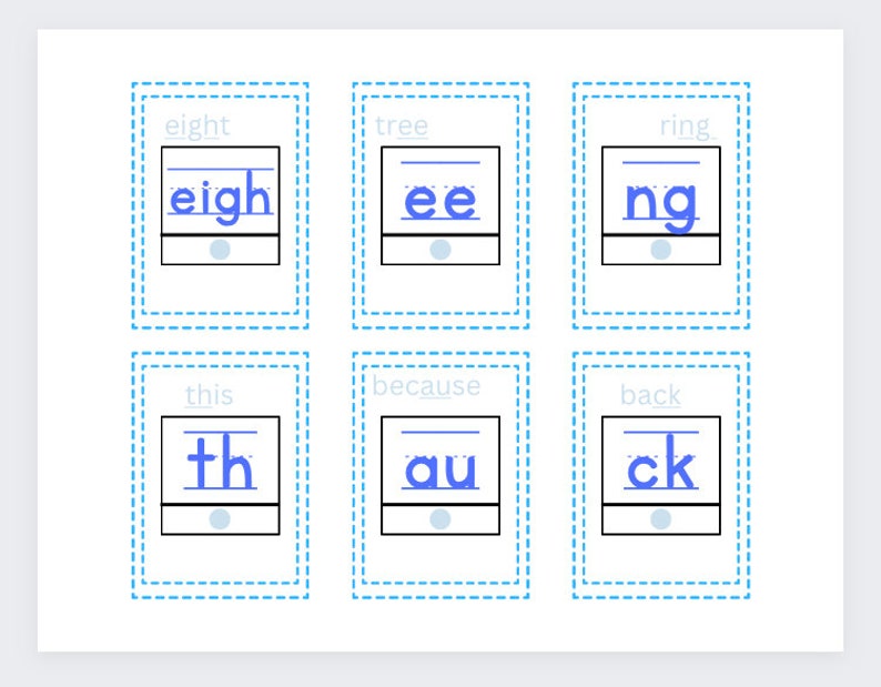 Printable Playing Card Game With Letters and Phonograms for Preschool ...