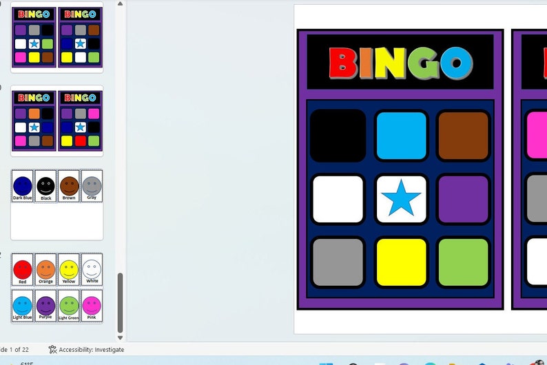 Printable Colors Bingo. Fun Learning Game for the Classroom, Homeschool ...