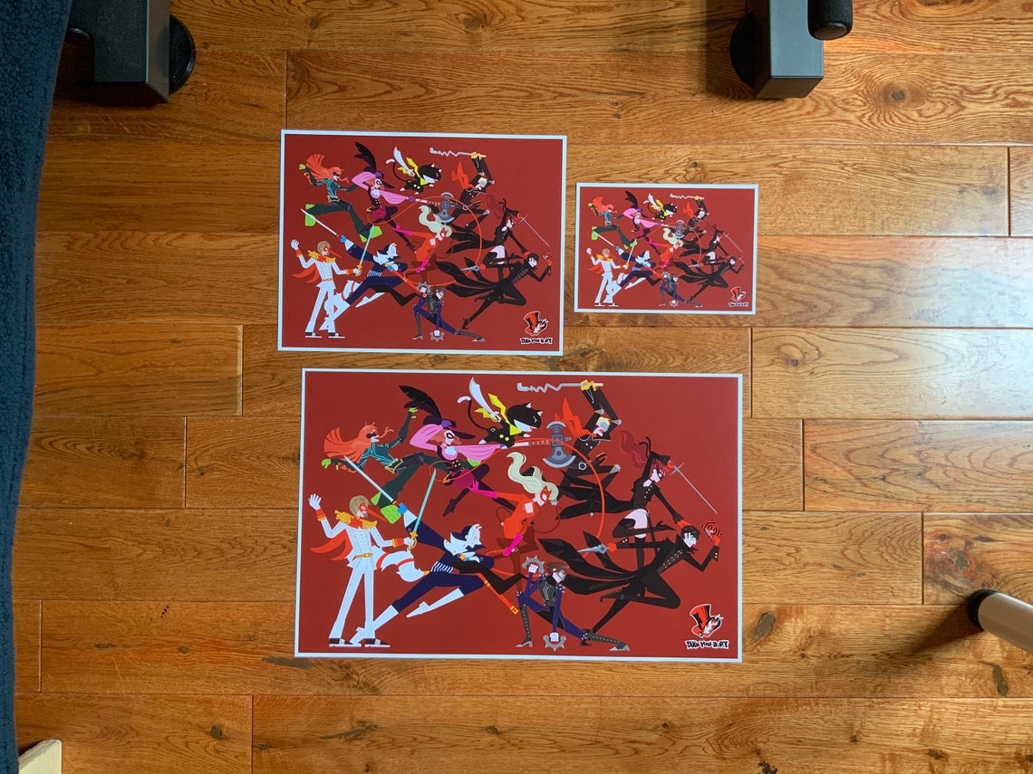 Persona 5 Phantom Thieves Art Print Poster Colorful Persona 5 | Etsy