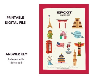 Printable Magic Kingdom Scavenger Hunt WDW Park PDF - Etsy