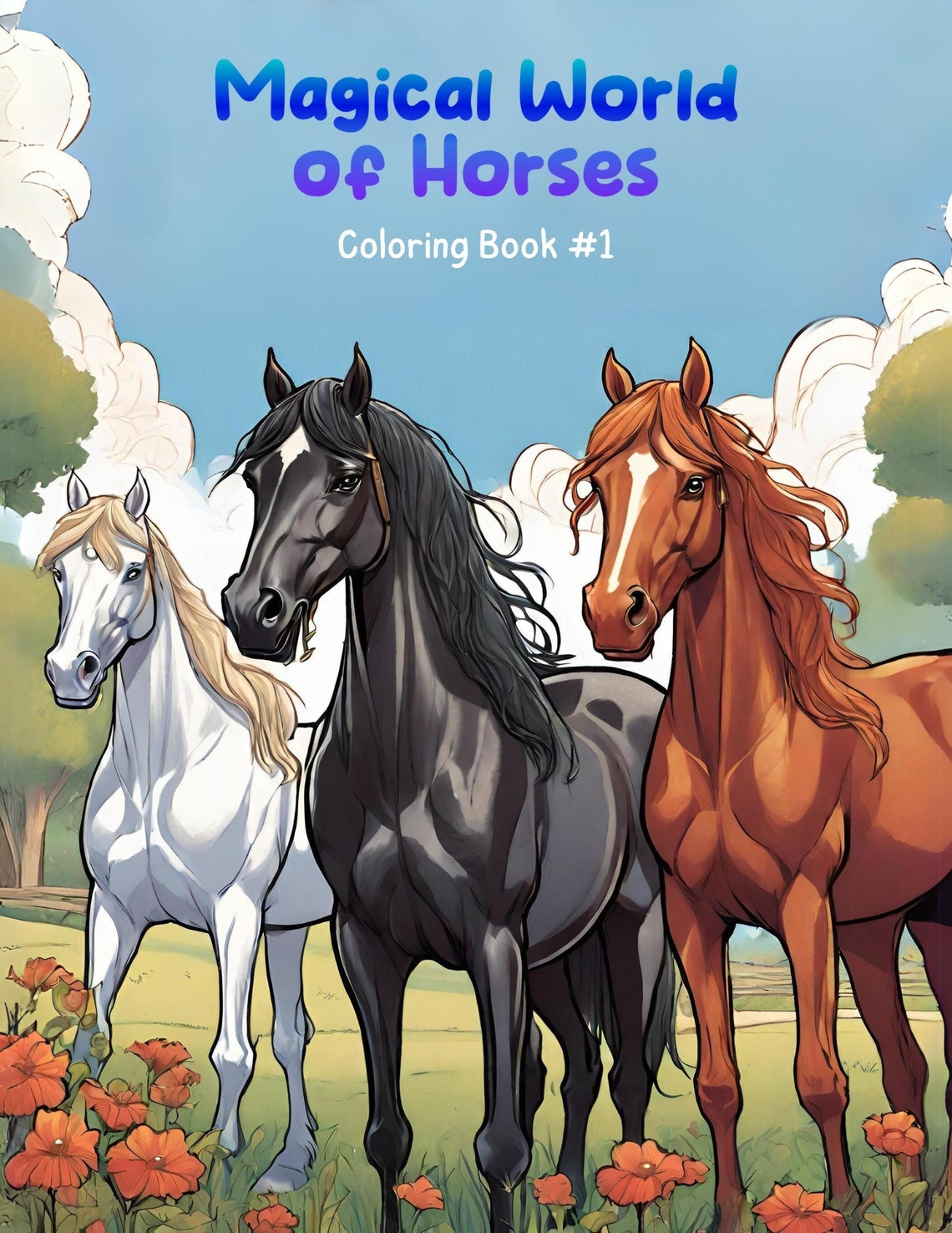 Coloring Pages PRINTABLE Pdf | Magical World of Horses | for Adults ...