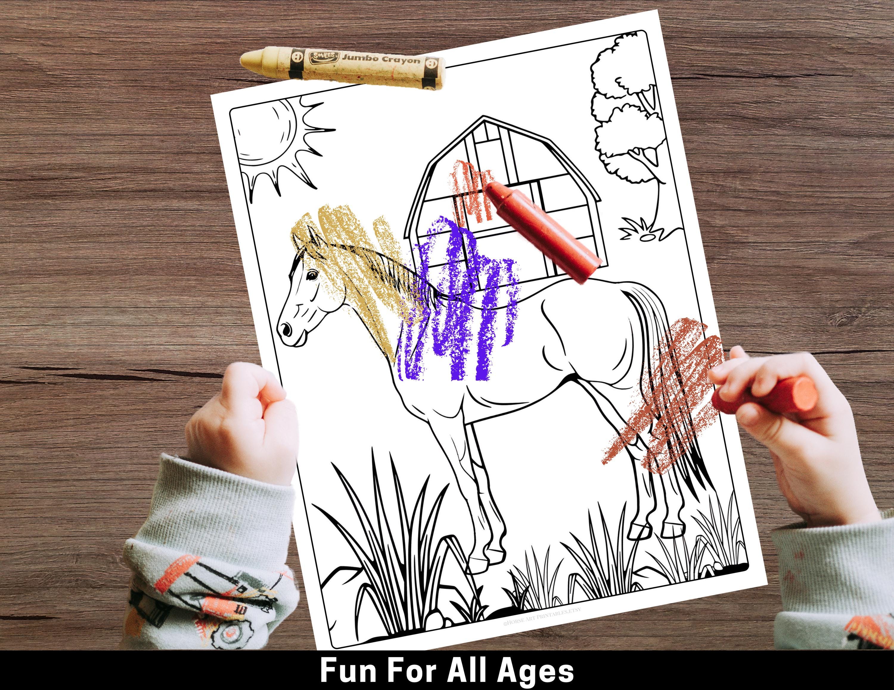Horse Coloring Pages | 10 Printable Designs (PDF, PNG) - Etsy