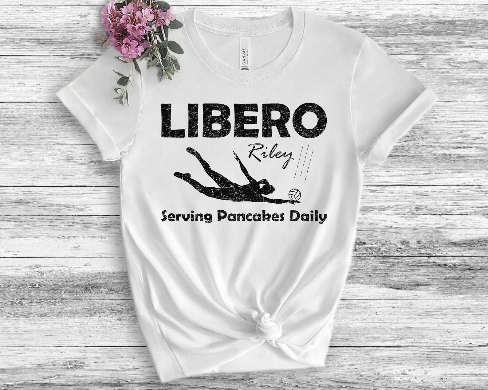 Personalized Volleyball Libero Shirt, Distressed, Defensive Specialist ...