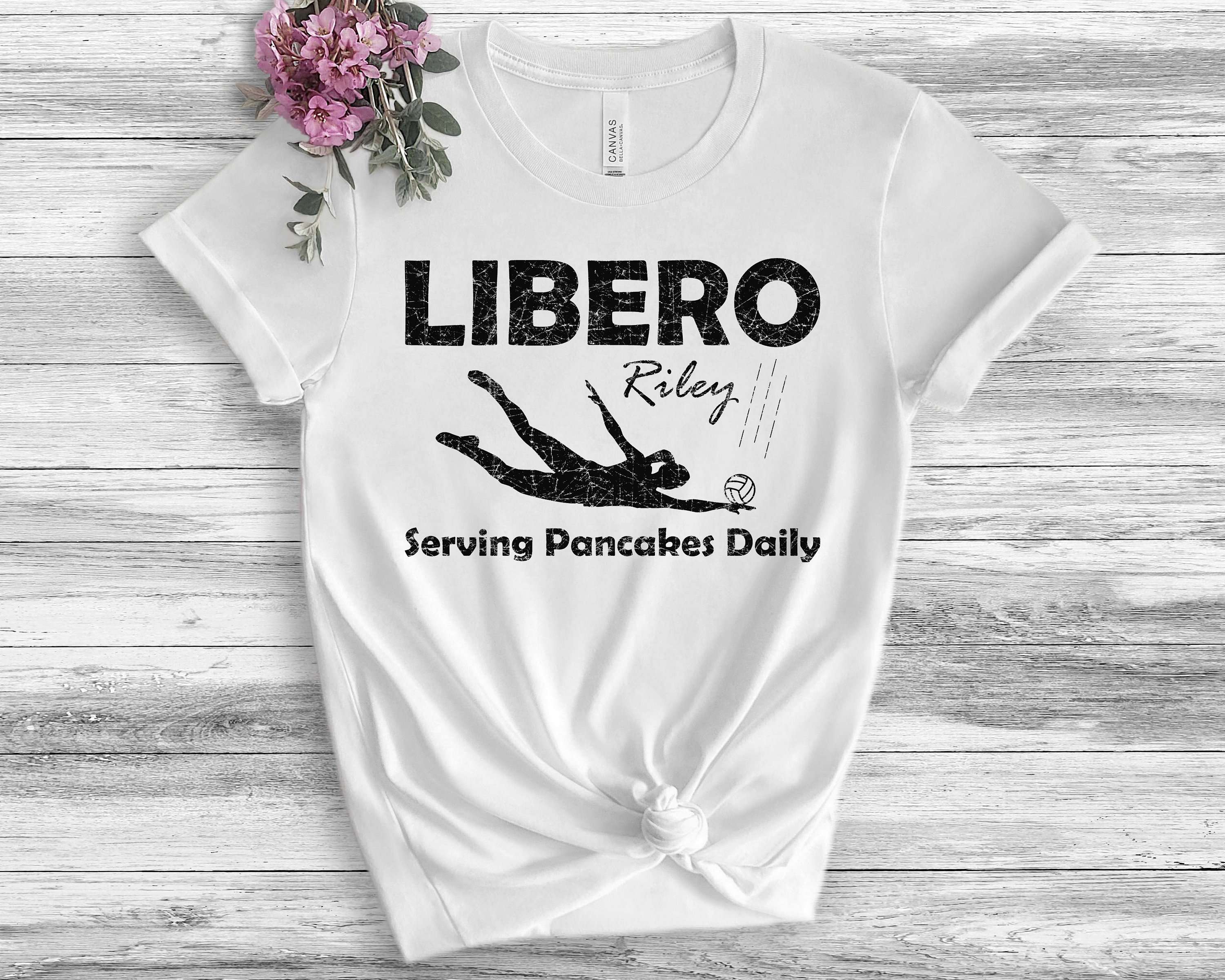 Personalized Volleyball Libero Shirt, Distressed, Defensive Specialist ...
