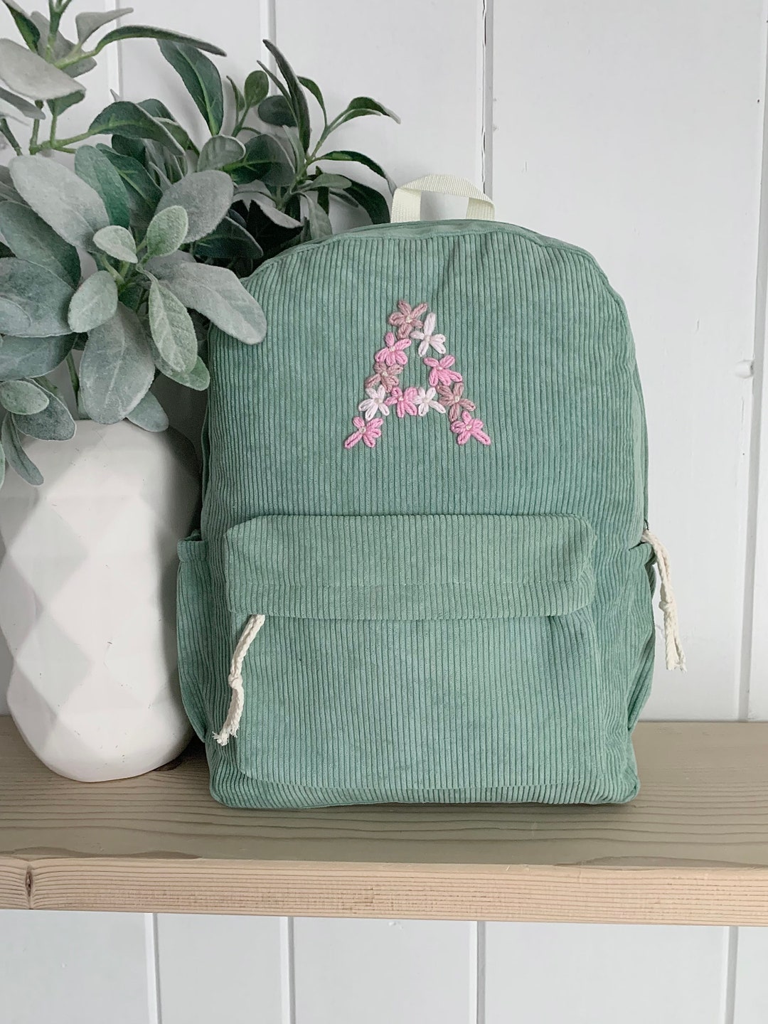 Custom Initial Backpack || Hand Embroidery || Toddler Backpack || Kids ...