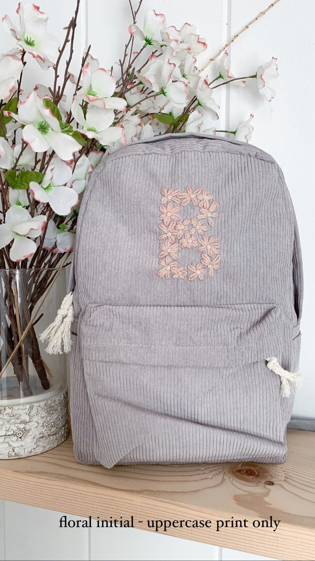 Custom Initial Backpack Hand Embroidery - Etsy