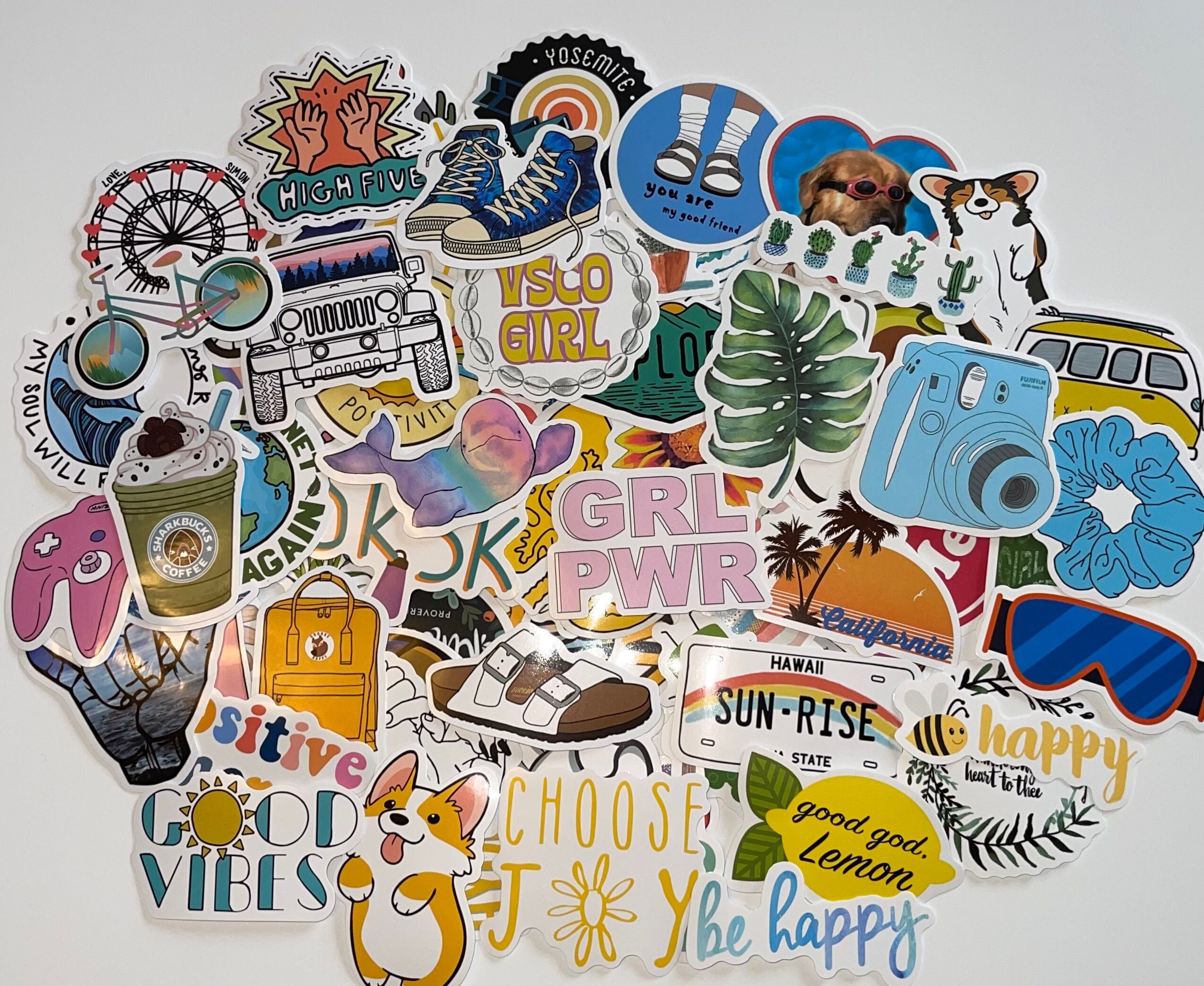 Water Proof Vynl Sticker for Hydro Flask, Cute Sticker, Summer Sticker ...