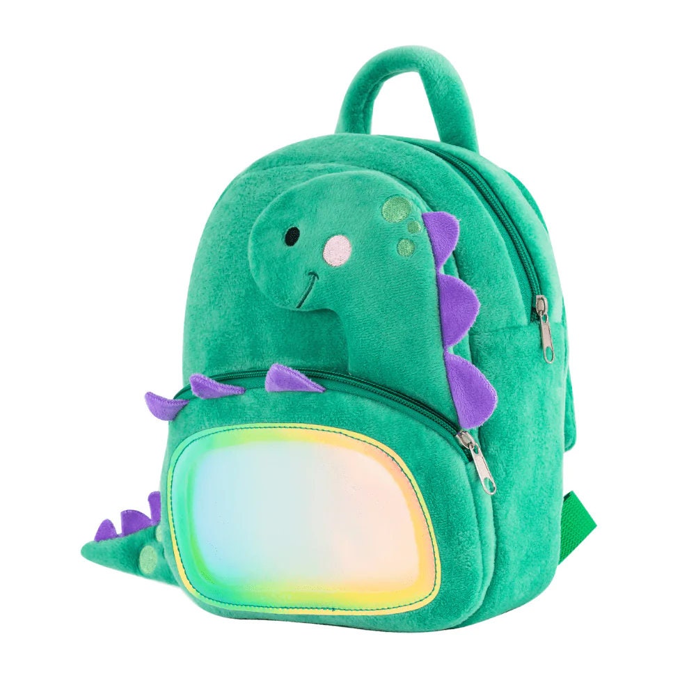 Personalized Plush Green Dinosaur Backpack Customized Baby - Etsy