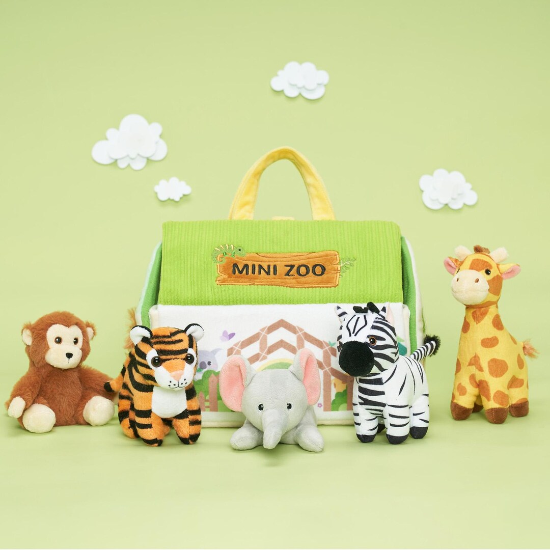 Baby's First Zoo Plush Playset: Mini Stuffed Animals Gift Set - Etsy
