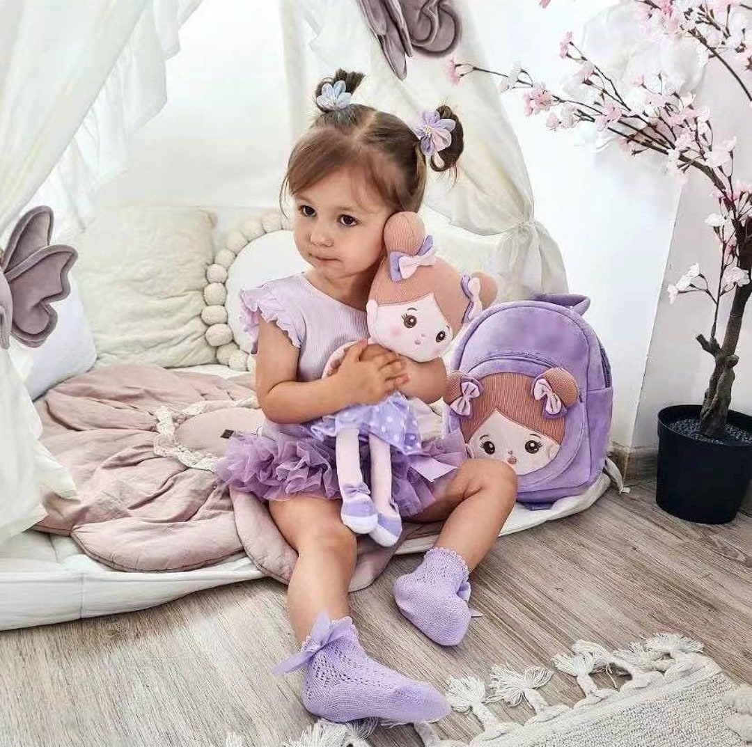 Personalize Doll for Baby Girl Custom Rag Doll Personalized Dolls Baby Shower Gift Back to School First Baby Doll Purple Rag Doll Etsy